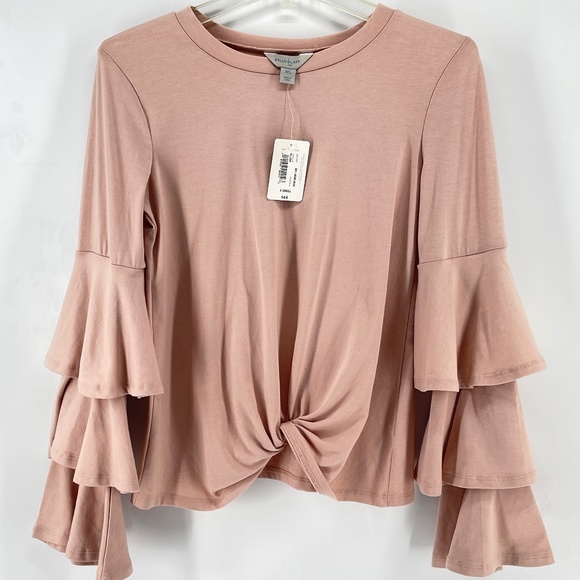belle sky | Tops | Belle Sky Womens Blush Pink Top Size Xs Romantic ...